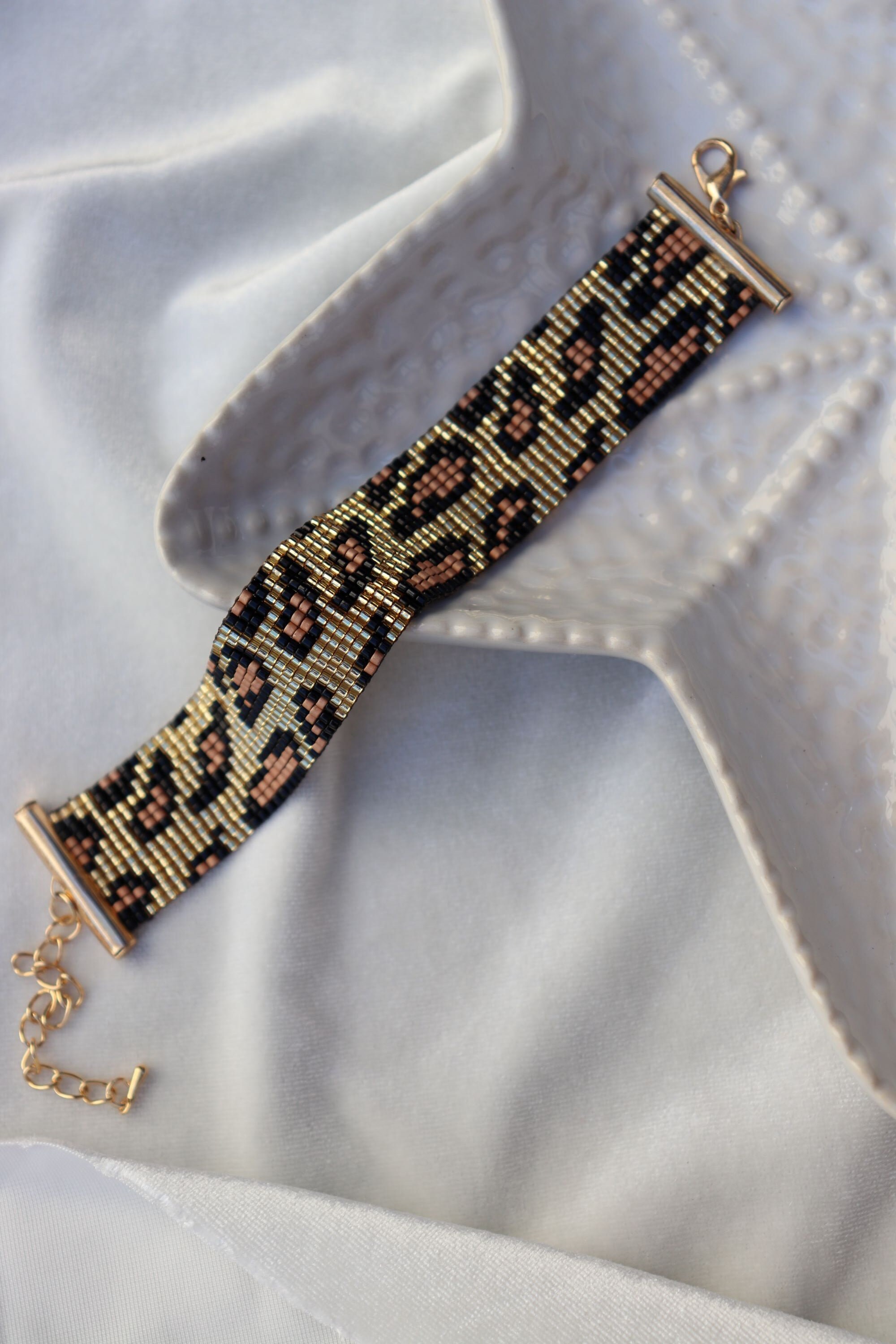 Elegant Leopard Print Bracelet, Animal Print Jewelry - Etsy