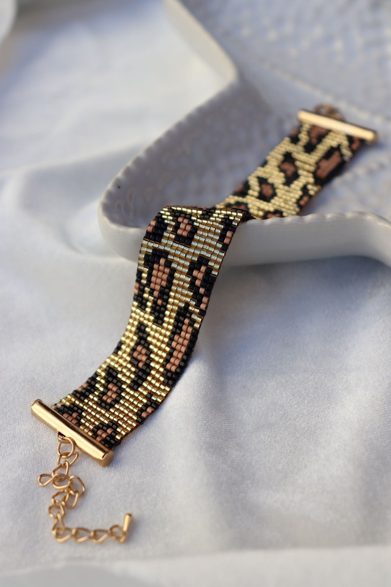 Elegant Leopard Print Bracelet, Animal Print Jewelry - Etsy
