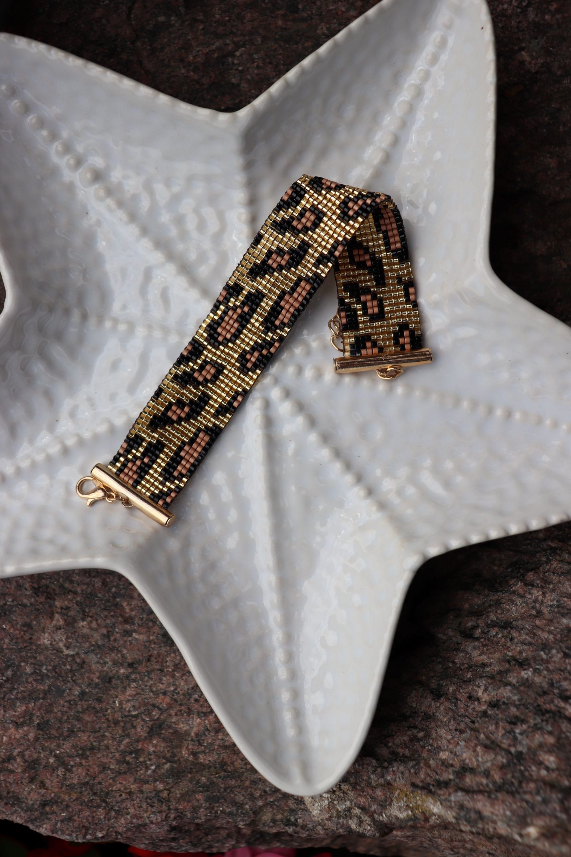 Elegant Leopard Print Bracelet, Animal Print Jewelry - Etsy