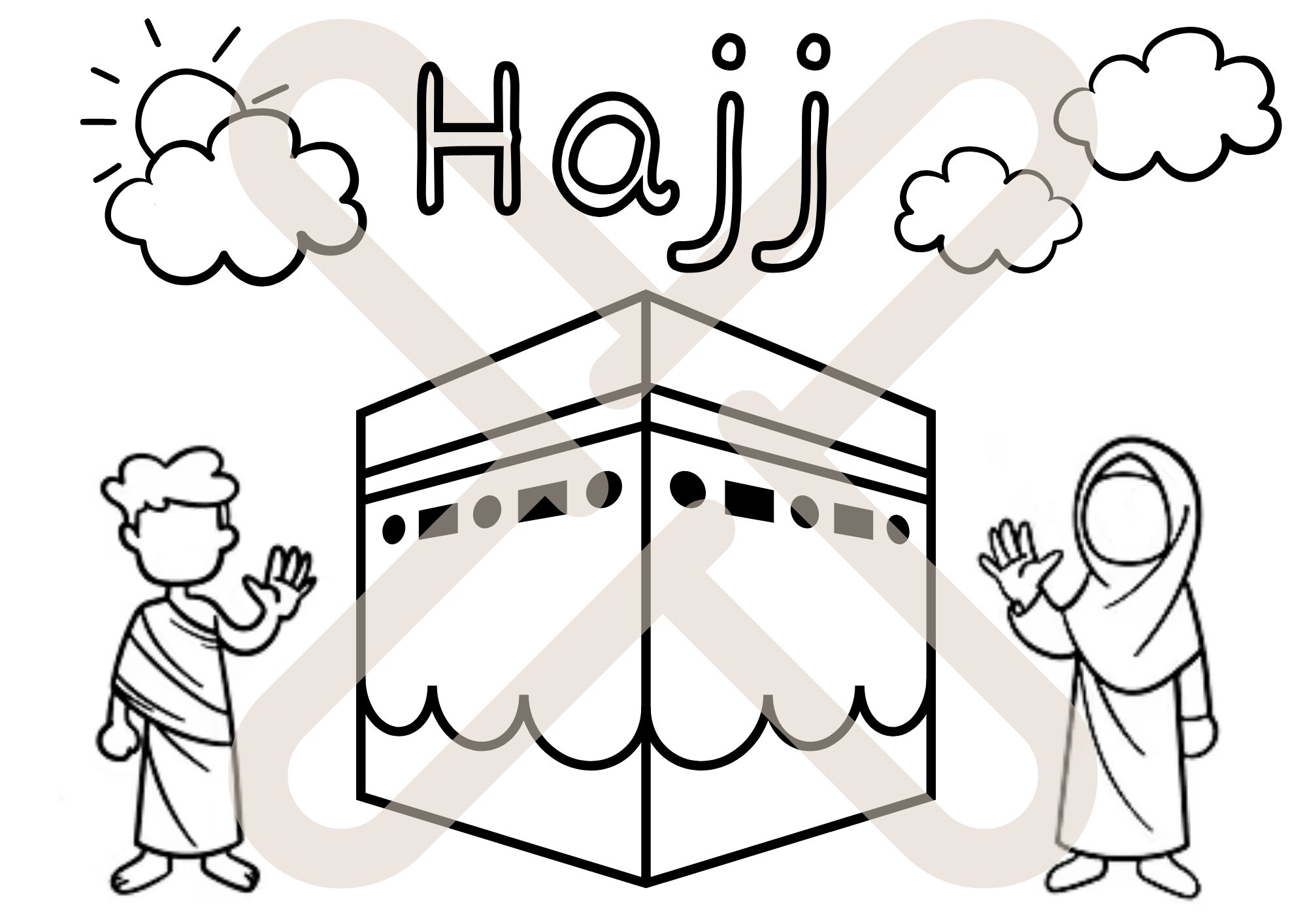 The Five Pillars of Islam Colouring Pages, Easy Kids Colouring ...