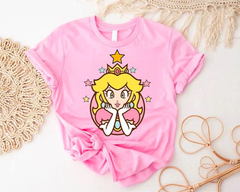Princess Peach Star Shirt, Princess Peach Crown Shirt, Princess Peach ...