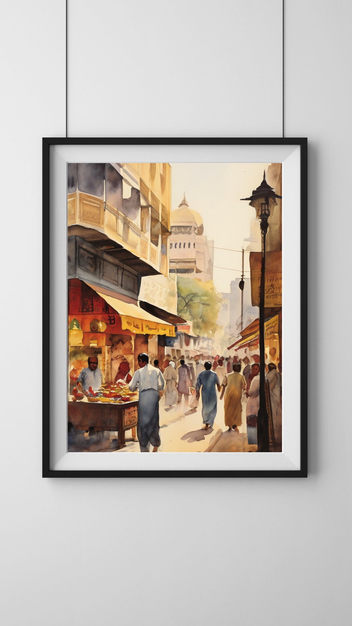 Karachi Watercolor Painting | Wall Artwork Pakistan | Travel Gift ...