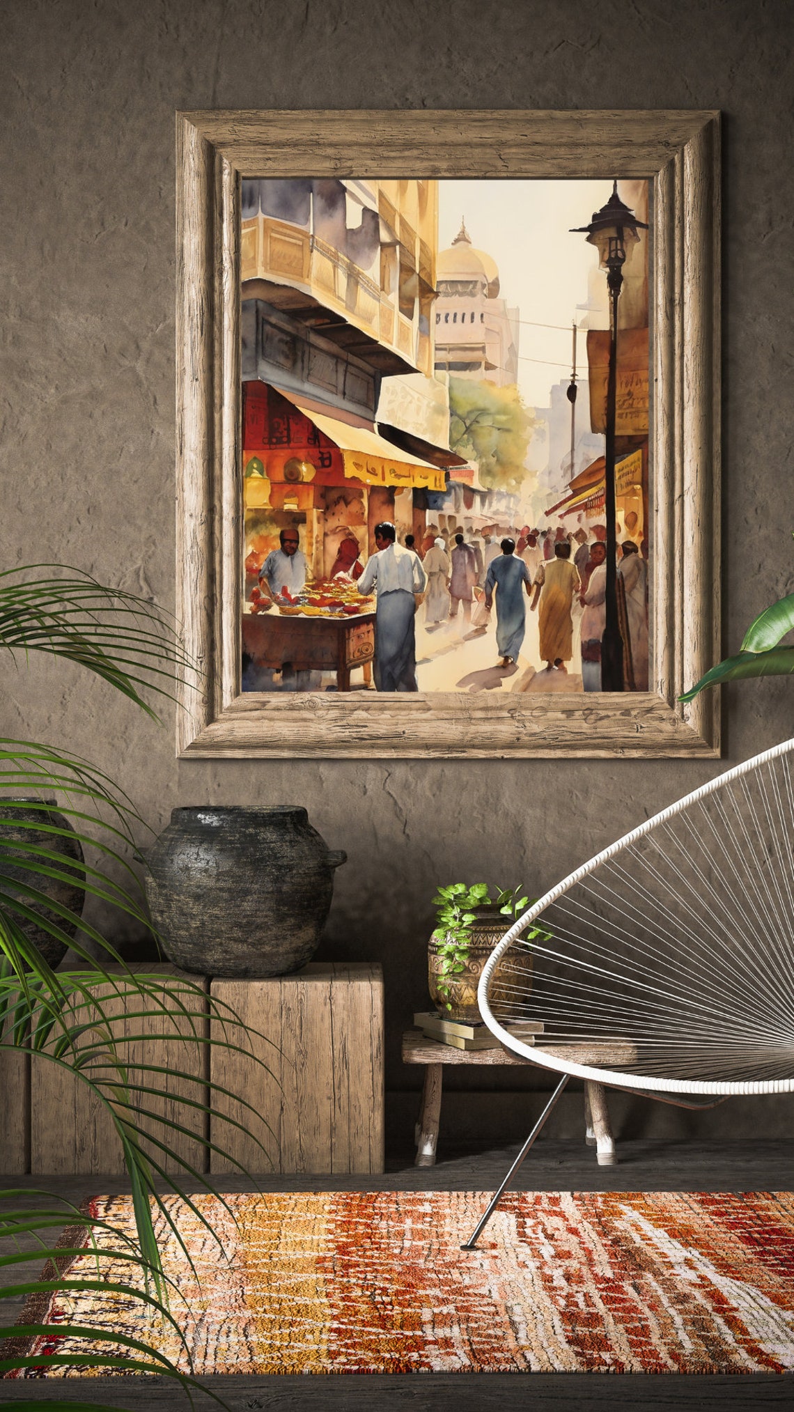 Karachi Watercolor Painting | Wall Artwork Pakistan | Travel Gift ...