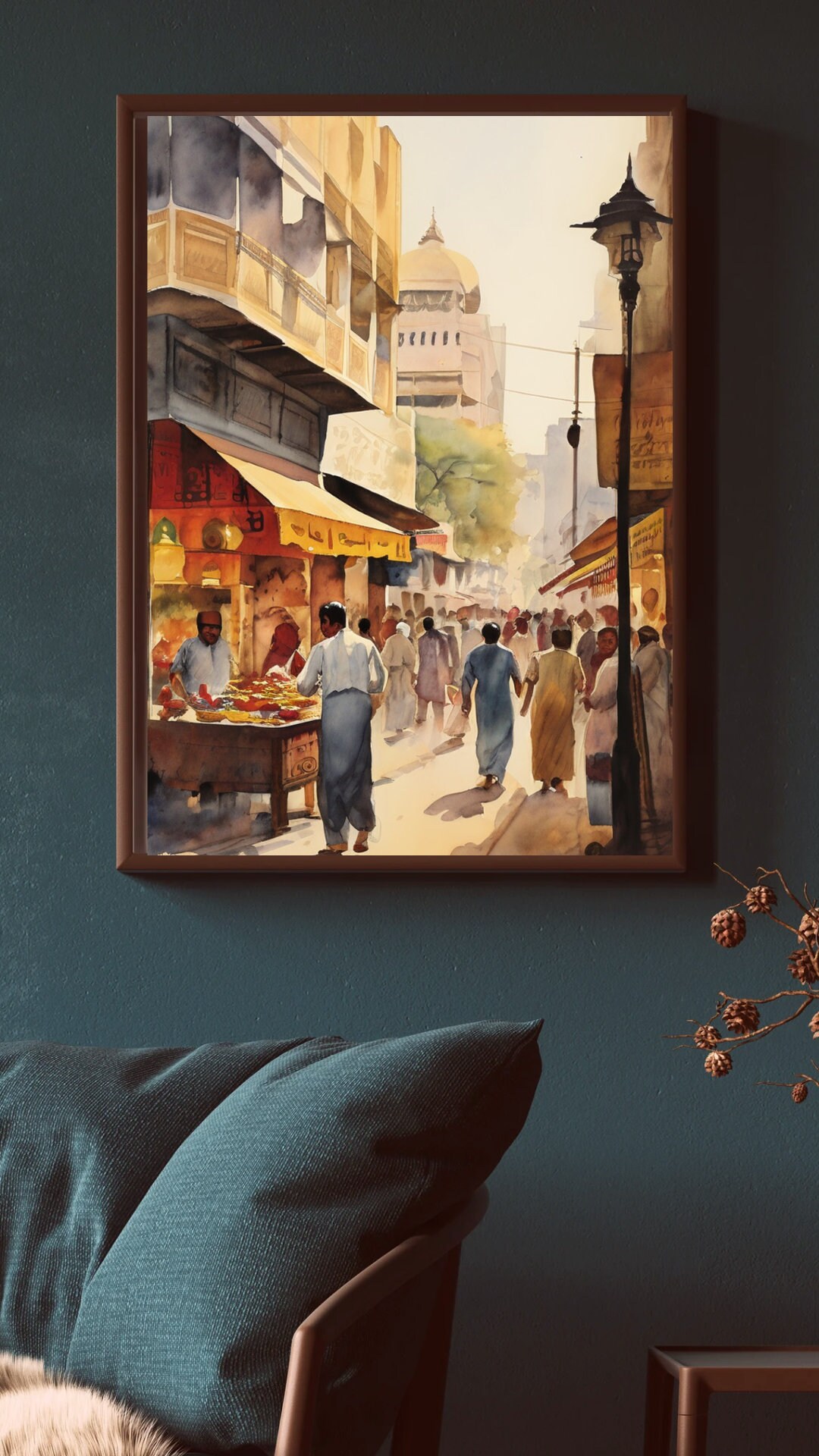 Karachi Watercolor Painting | Wall Artwork Pakistan | Travel Gift ...