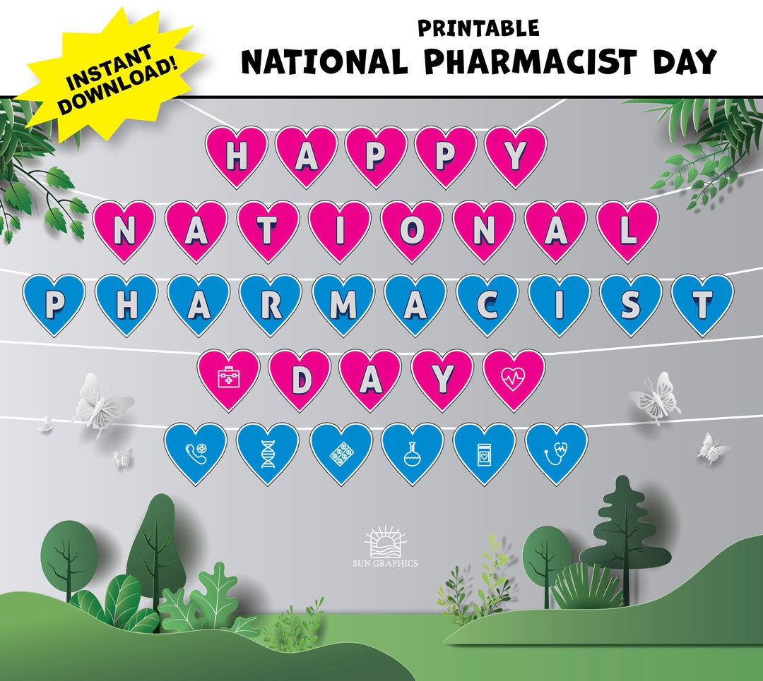 Happy National Pharmacy Week, Banner, Poster, Template, Sign, Pink - Etsy