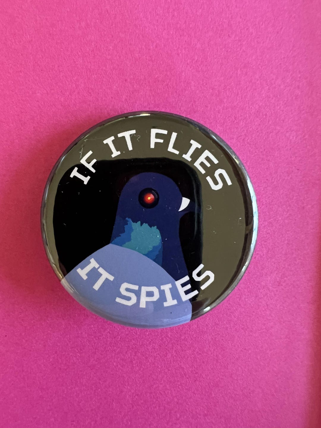 If It Flies, It Spies Badge - Etsy
