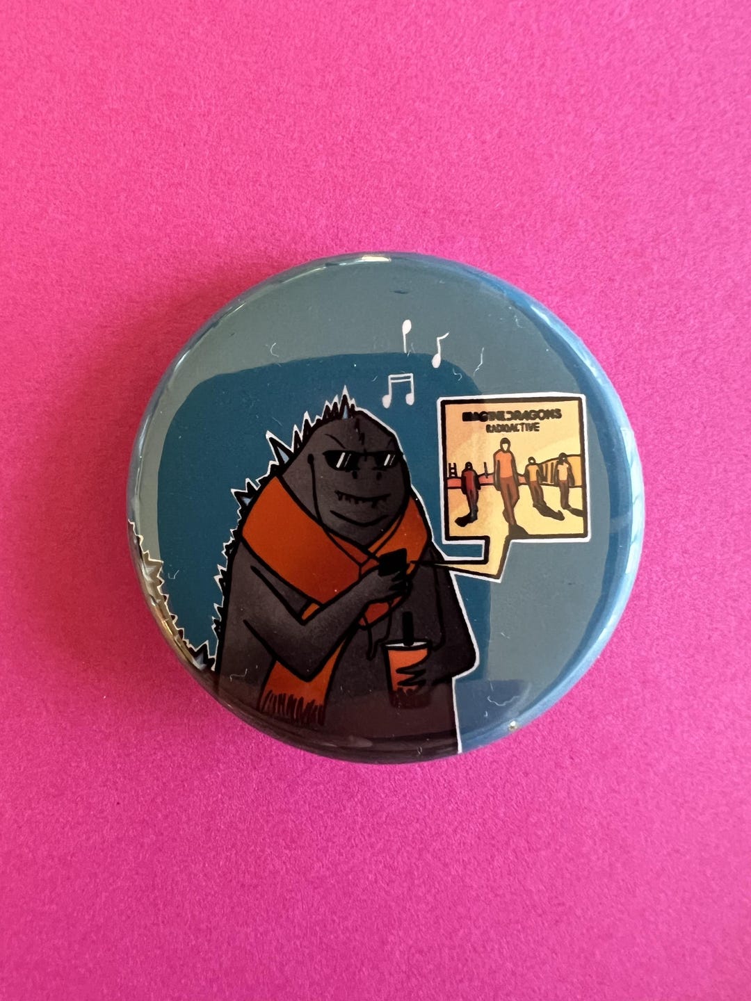 Godzilla on Break Badge - Etsy