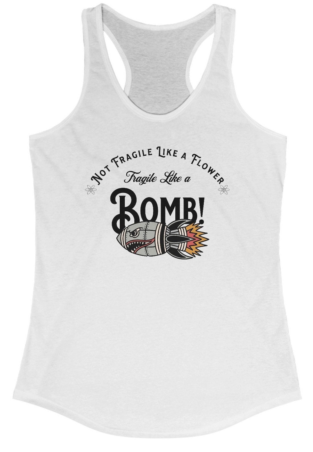 Frida Kahlo Quote Tank Top: Not Fragile Like a Bomb Graphic Print - Etsy