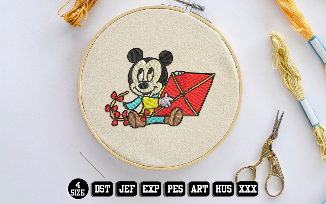 Cute Mouse Embroidery Design, Cartoon Embroidery, Cartoon Mouse ...