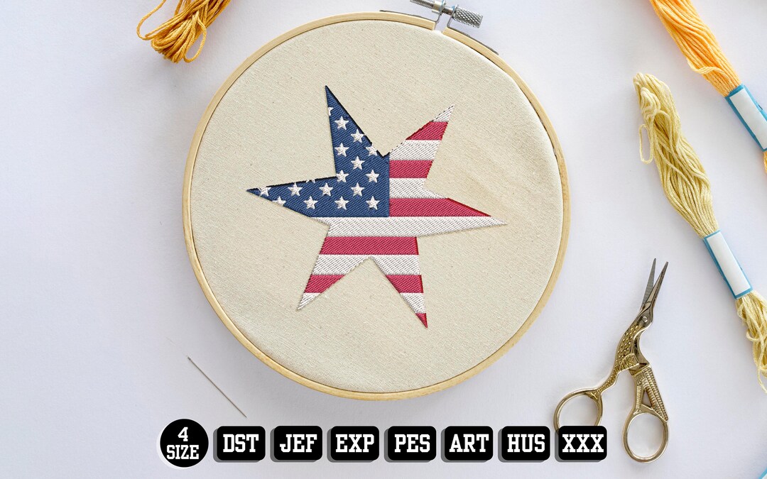American Flag Embroidery Design for Independence and Patriot Day ...