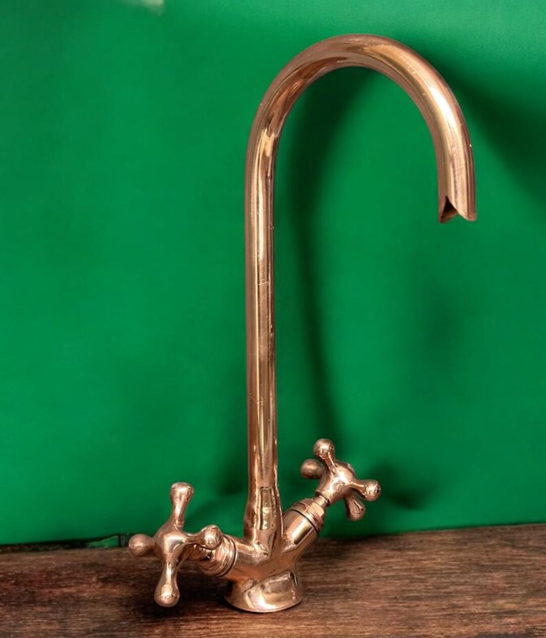 Copper Bathroom Faucet ,copper Gooseneck Faucet for Sink, Copper Faucet ...
