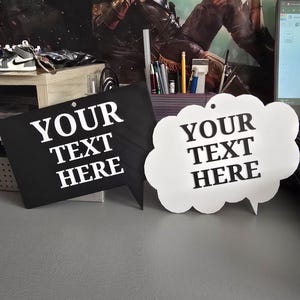 3D Printed Text Bubble Sign Speech Bubble Sign 3D Printed Sign Word ...