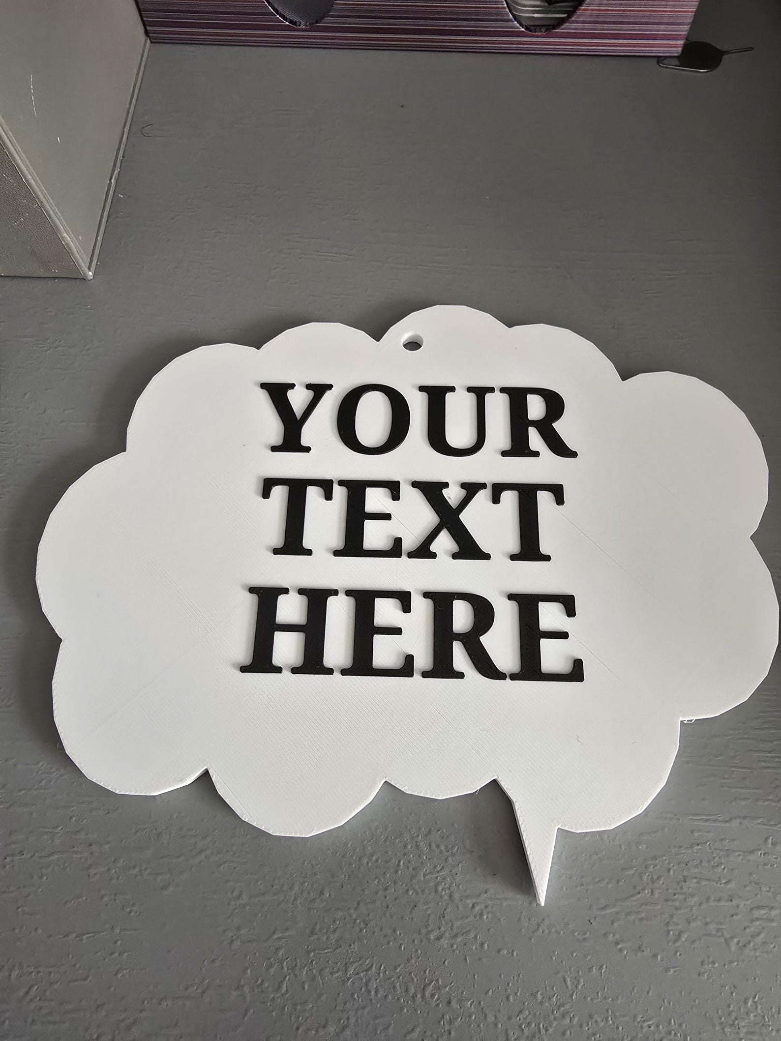 3D Printed Text Bubble Sign Speech Bubble Sign 3D Printed Sign Word ...
