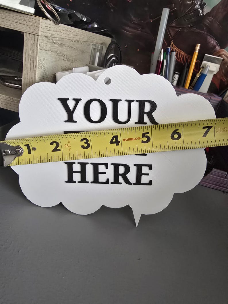 3D Printed Text Bubble Sign Speech Bubble Sign 3D Printed Sign Word ...