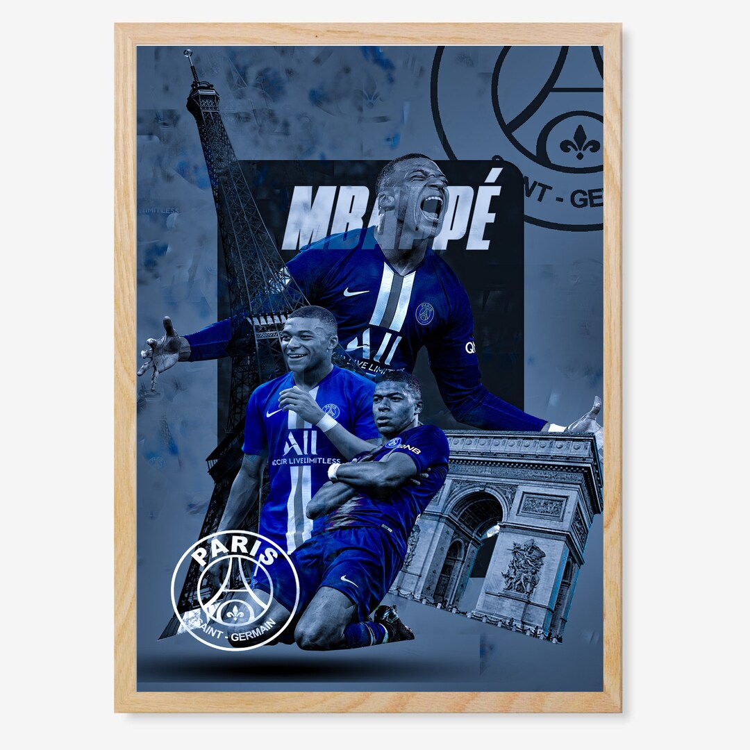 Mbappé Poster PSG Football Soccer Futbol Ligue1 - Etsy