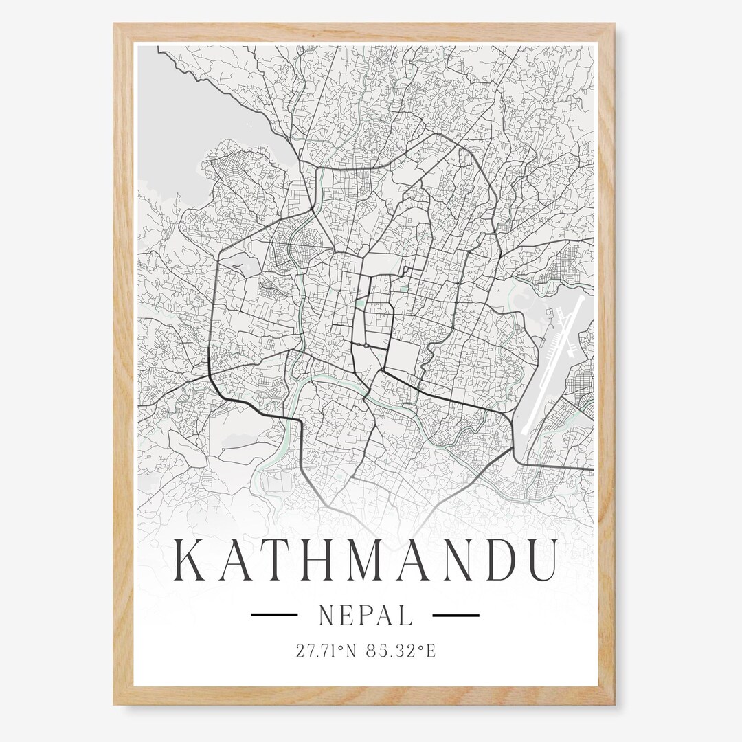 Kathmandu Nepal Asia Himalaya Posters WITH Wooden Frame Wall Art Gift ...