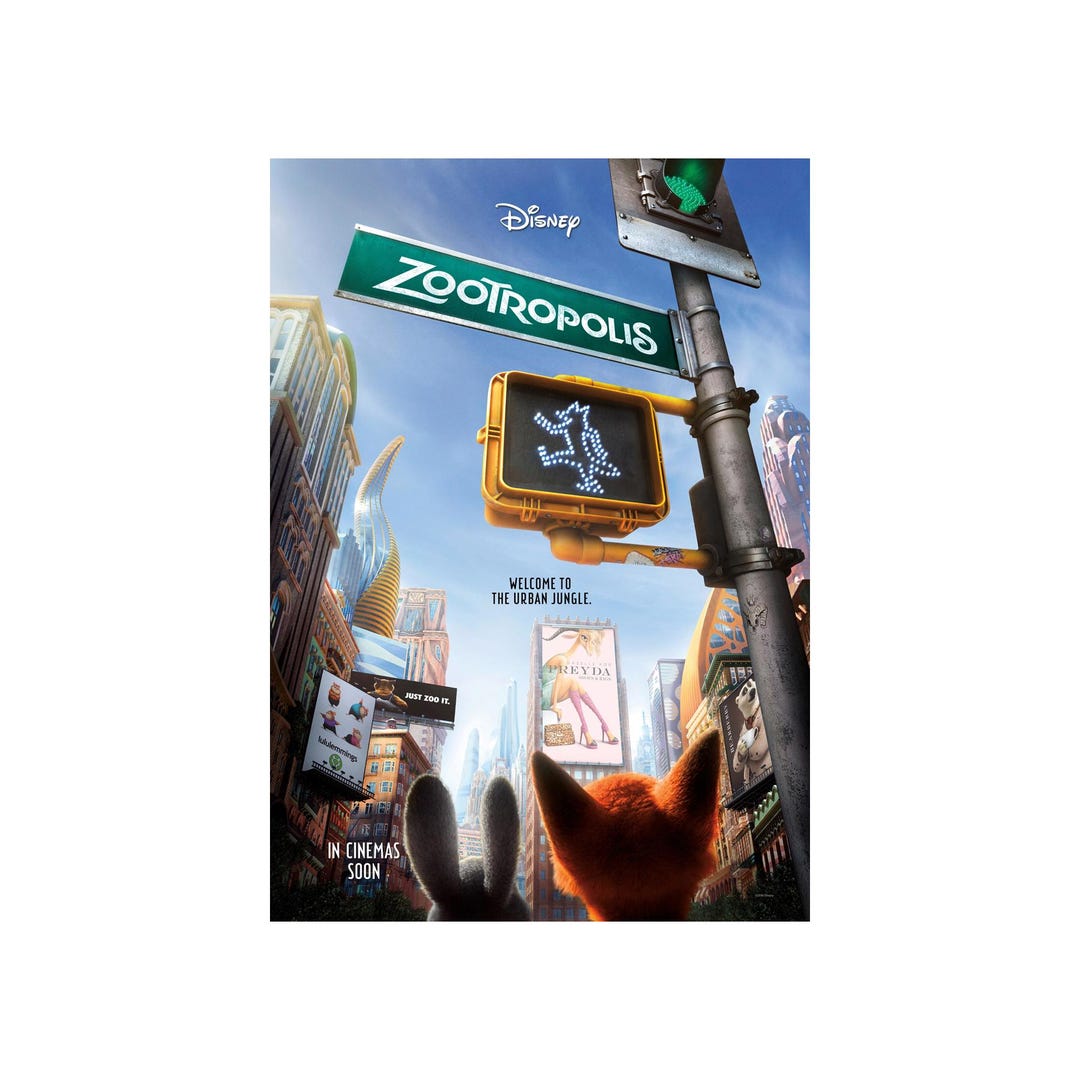 ZOOTOPIA MOVIE POSTER 2 Sided Original Intl Advance Zootropolis Version ...