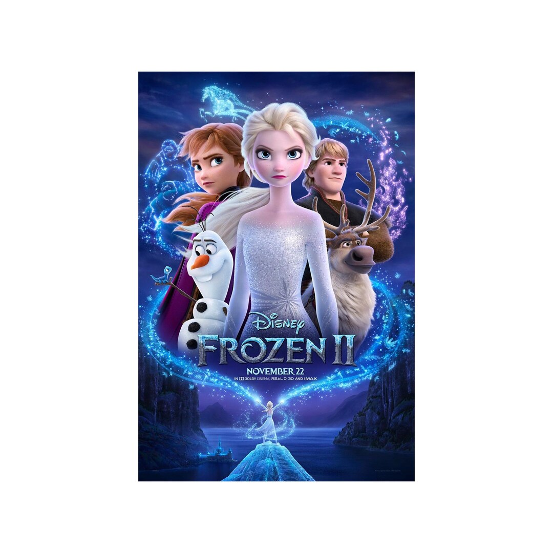 FROZEN II Movie Poster 2 Sided ORIGINAL Final 27x40 Kristen Bell Idina ...