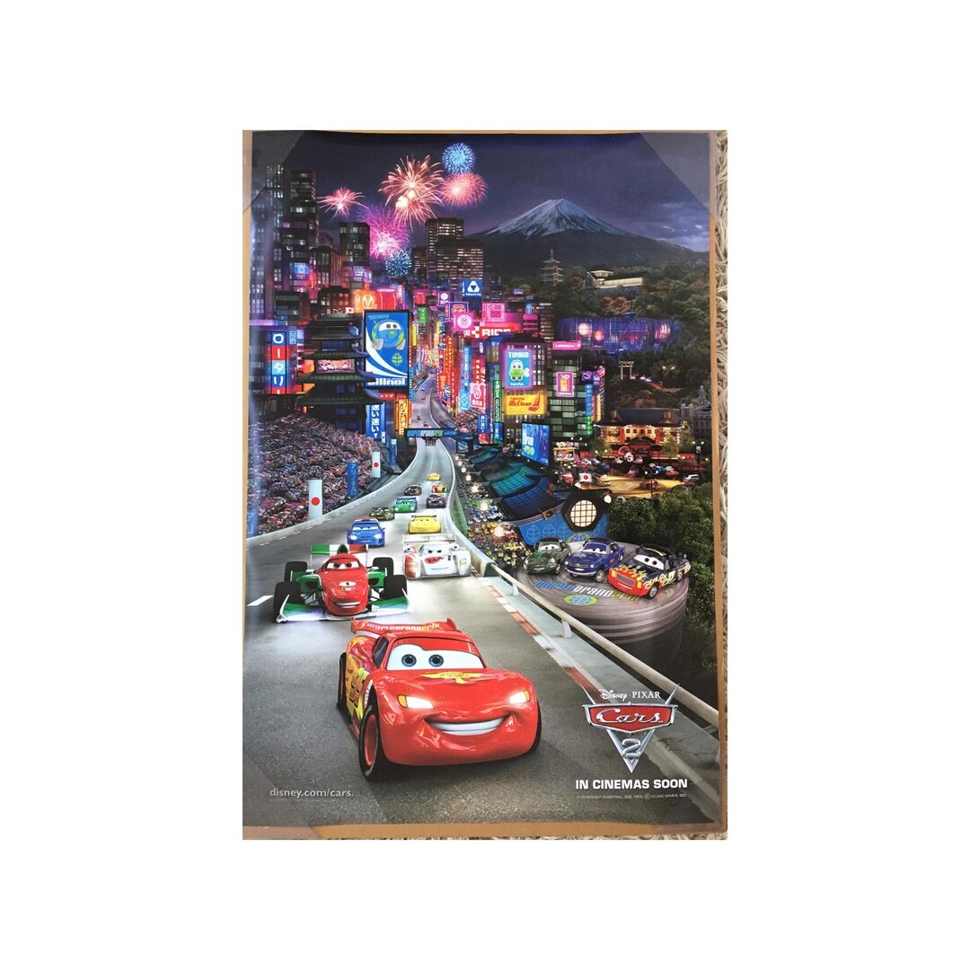 CARS 2 Movie Poster 2 Sided Rare Original Intl TOKYO 27x40 Owen Wilson - Etsy