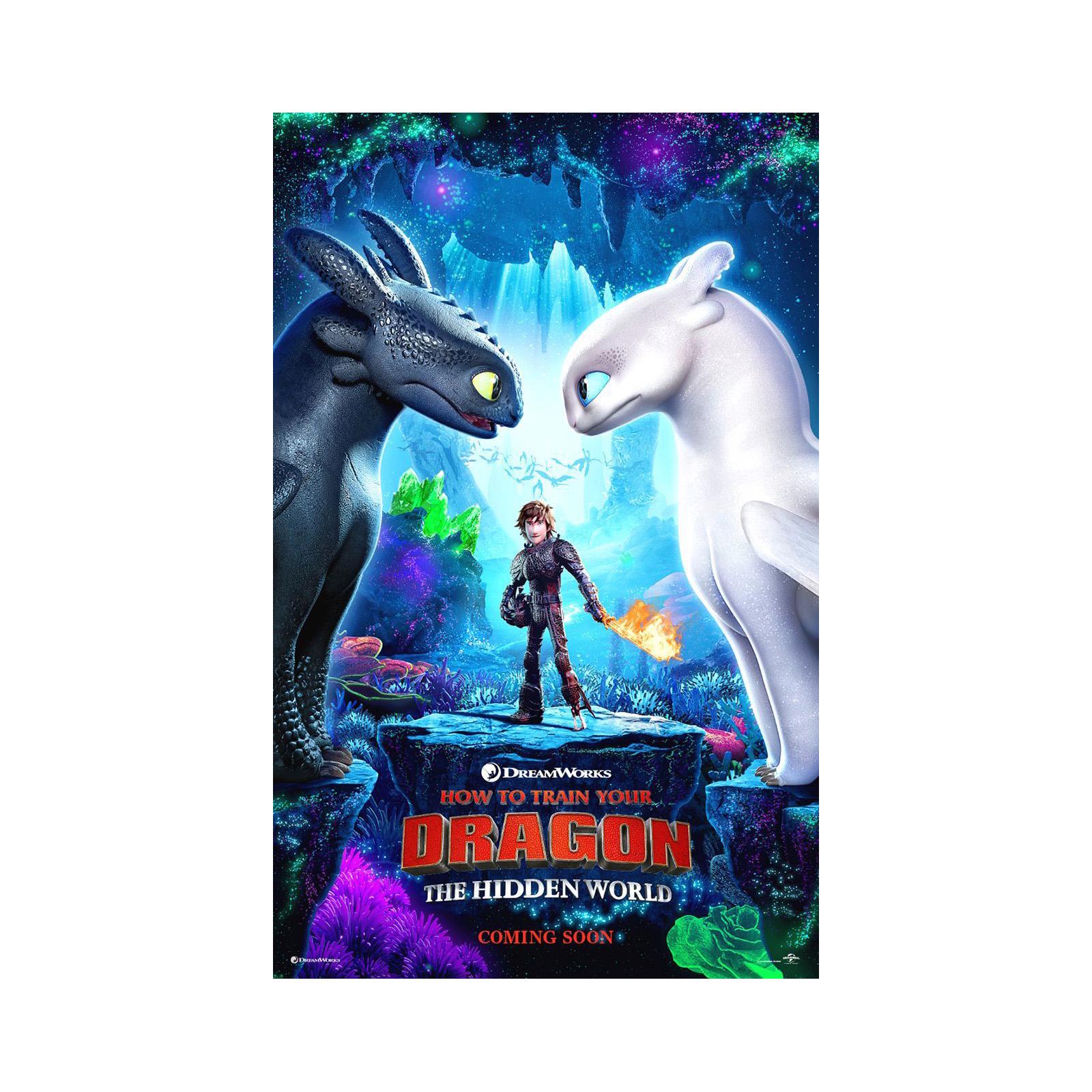 How to Train Your Dragon 3 the Hidden World MOVIE POSTER 2 Sided ...