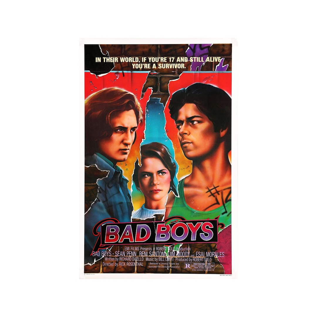 BAD BOYS Movie Poster 1 Sided Rolled ORIGINAL 27x41 Sean Penn Reni ...