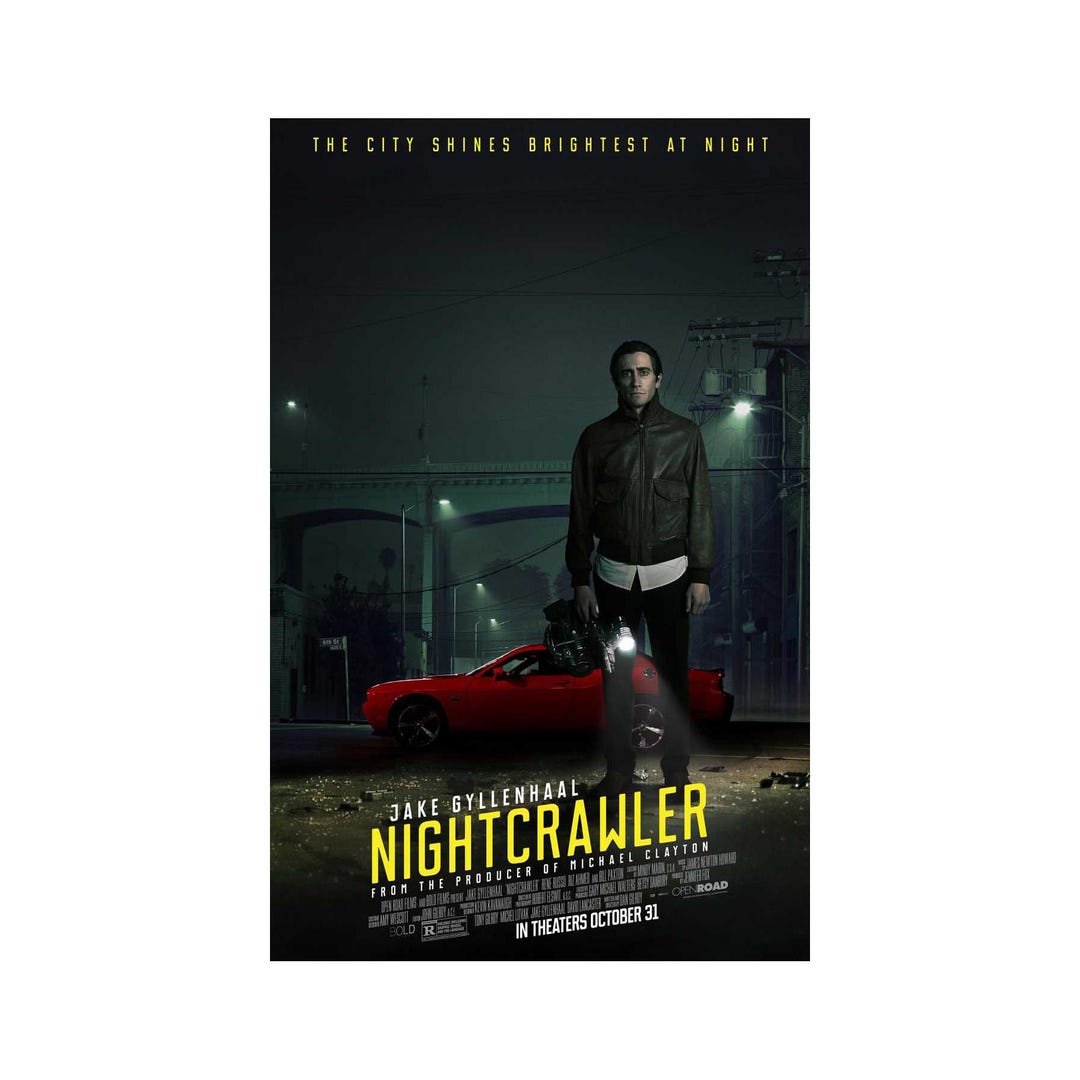 NIGHTCRAWLER MOVIE POSTER 2 Sided Original Final 27x40 Jake Gyllenhaal ...