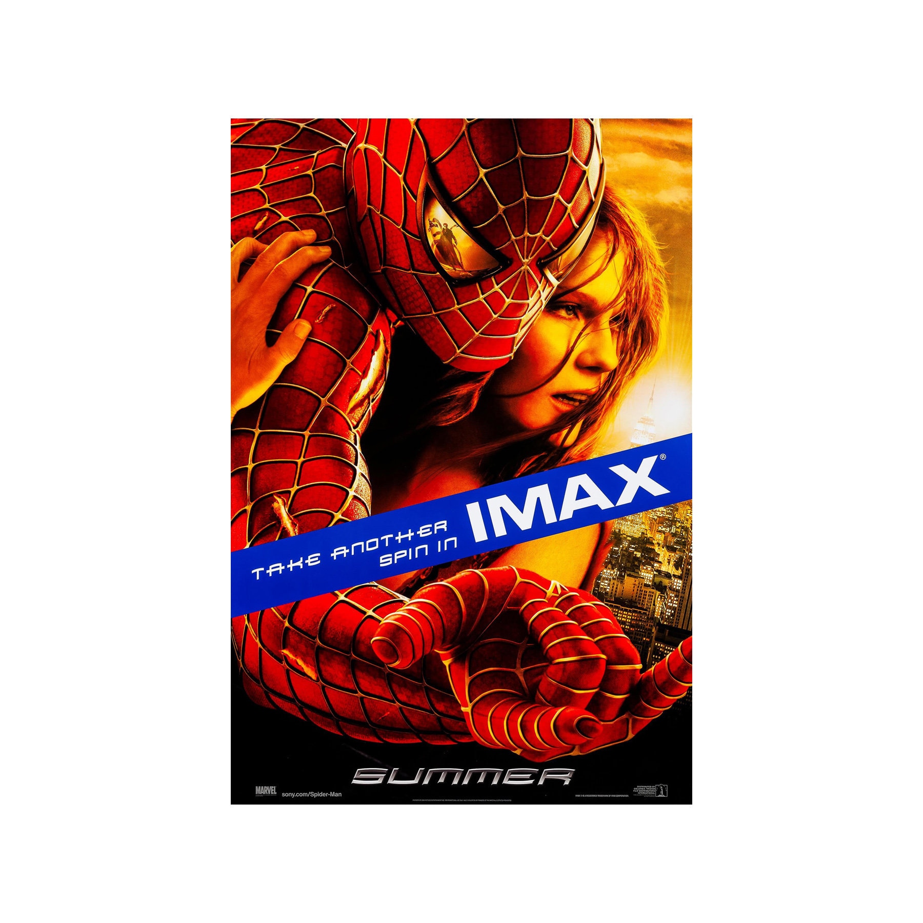 SPIDER-MAN 2 Movie Poster 2 Sided Original IMAX 27x40 Tobey Maguire ...
