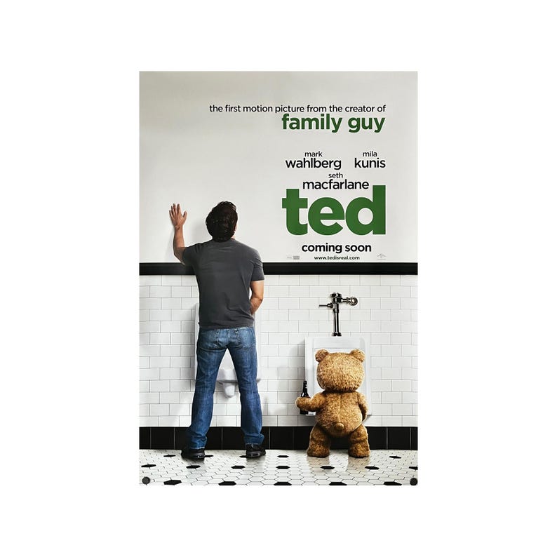 TED MOVIE POSTER 2 Sided Original Intl Final 27x40 Mark Wahlberg Seth ...
