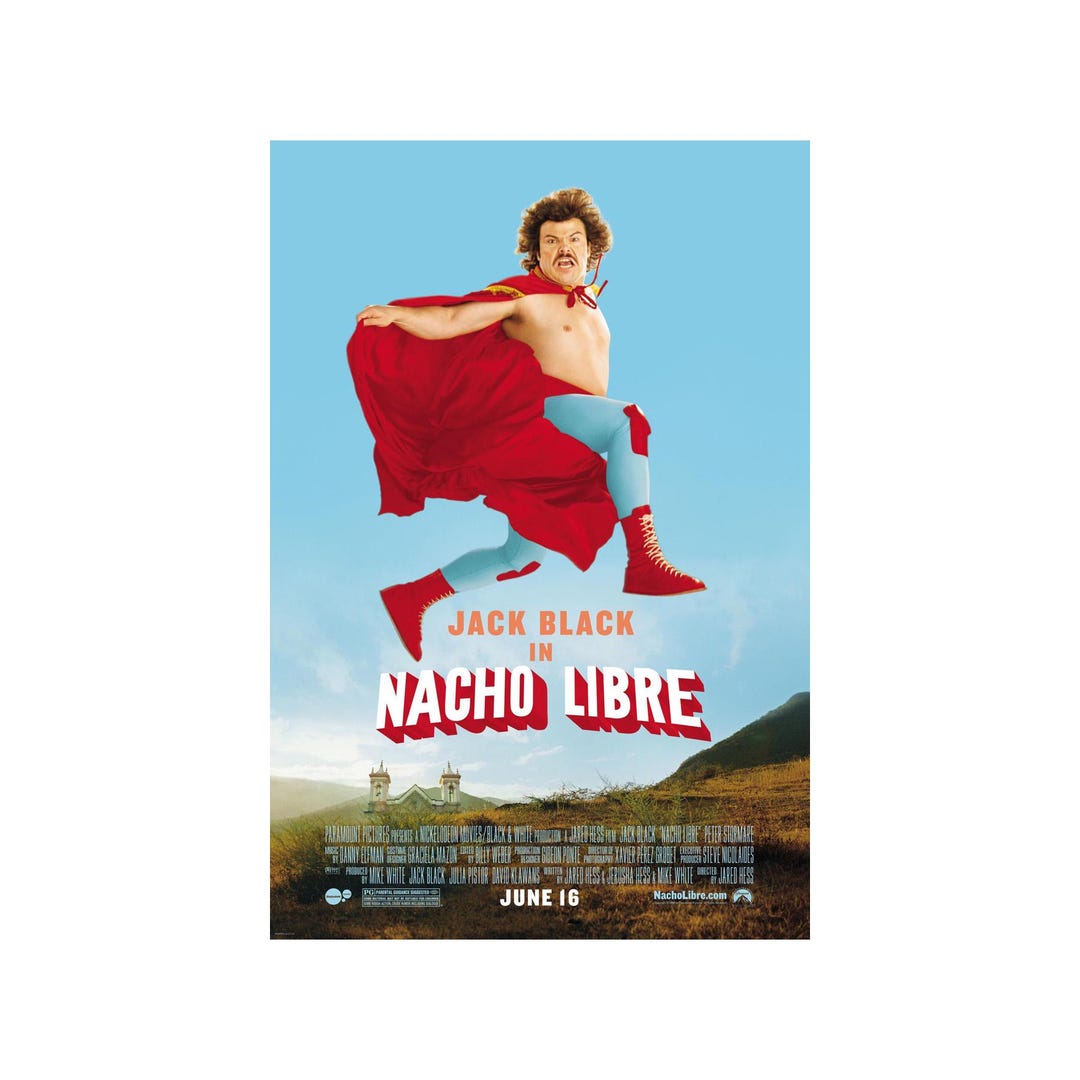 NACHO LIBRE Movie Poster 2 Sided ORIGINAL Final 27x40 Jack Black Hector ...