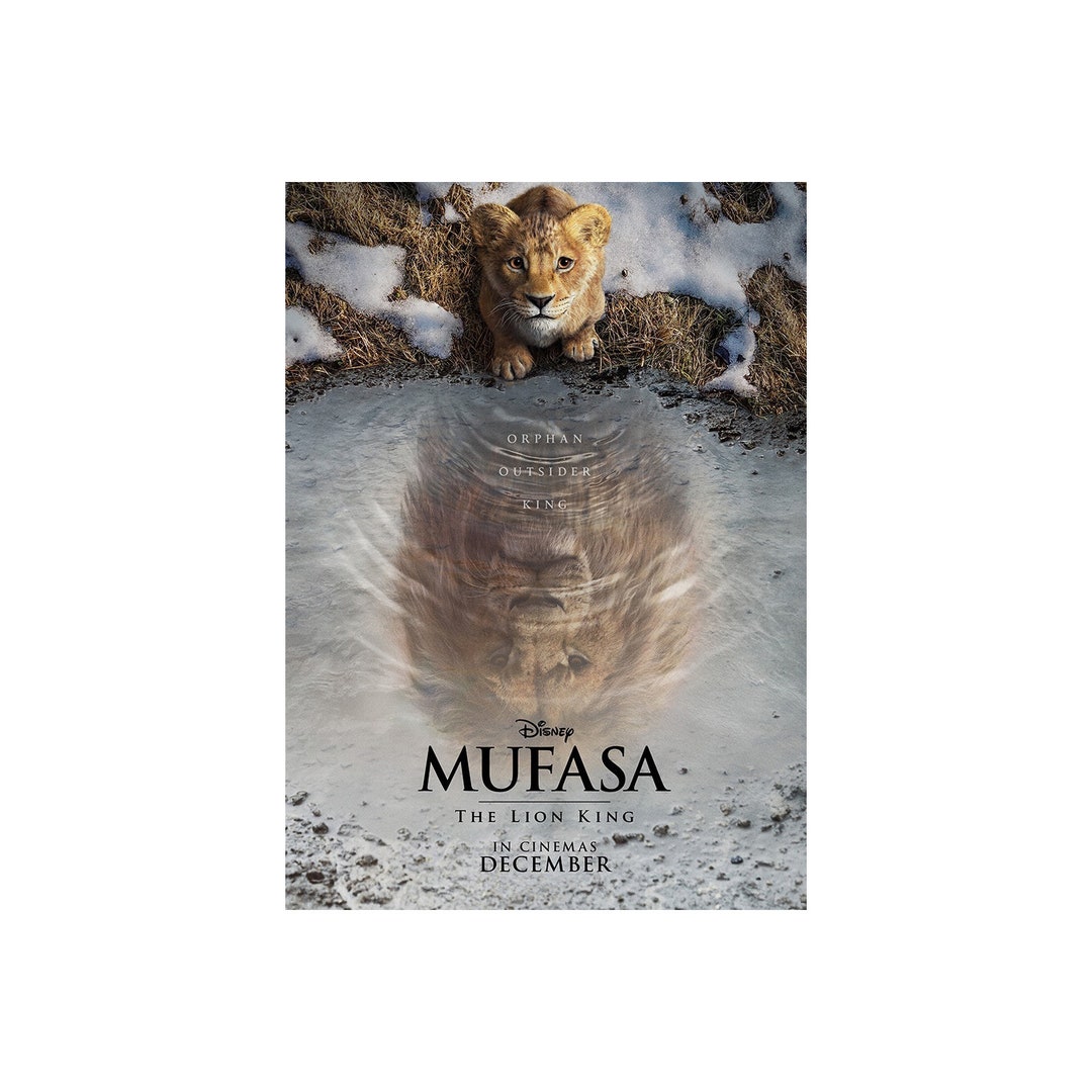 Mufasa the Lion King Movie Poster 2 Sided ORIGINAL INTL Advance 27x40 ...