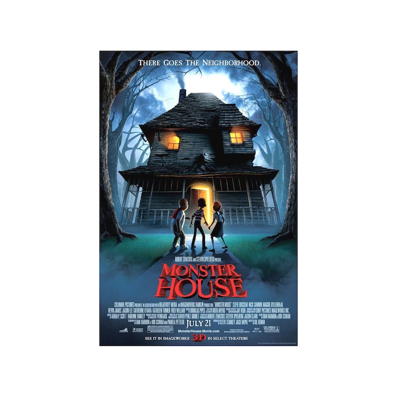 MONSTER HOUSE Movie Poster 2 Sided ORIGINAL 27x40 Kevin James Maggie ...