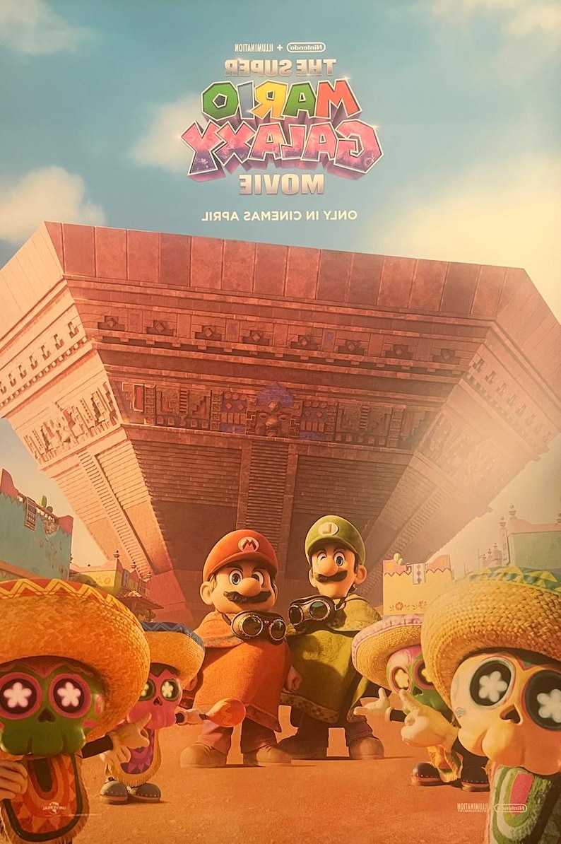 The Super Mario Galaxy Movie Poster 2 Sided ORIGINAL Intl Version C ...