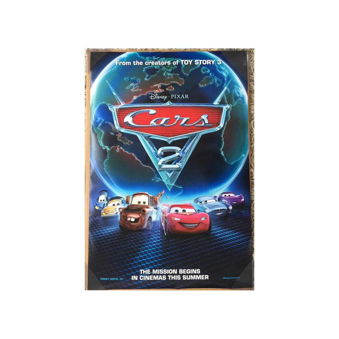 CARS 2 MOVIE POSTER 2 Sided Rare Original Intl Version C 27x40 Owen Wilson - Etsy