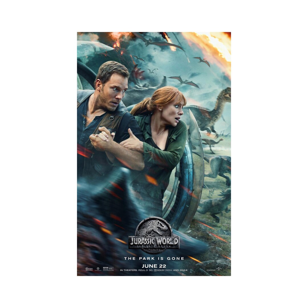 Jurassic World Fallen Kingdom MOVIE POSTER 2 Sided ORIGINAL Version B ...