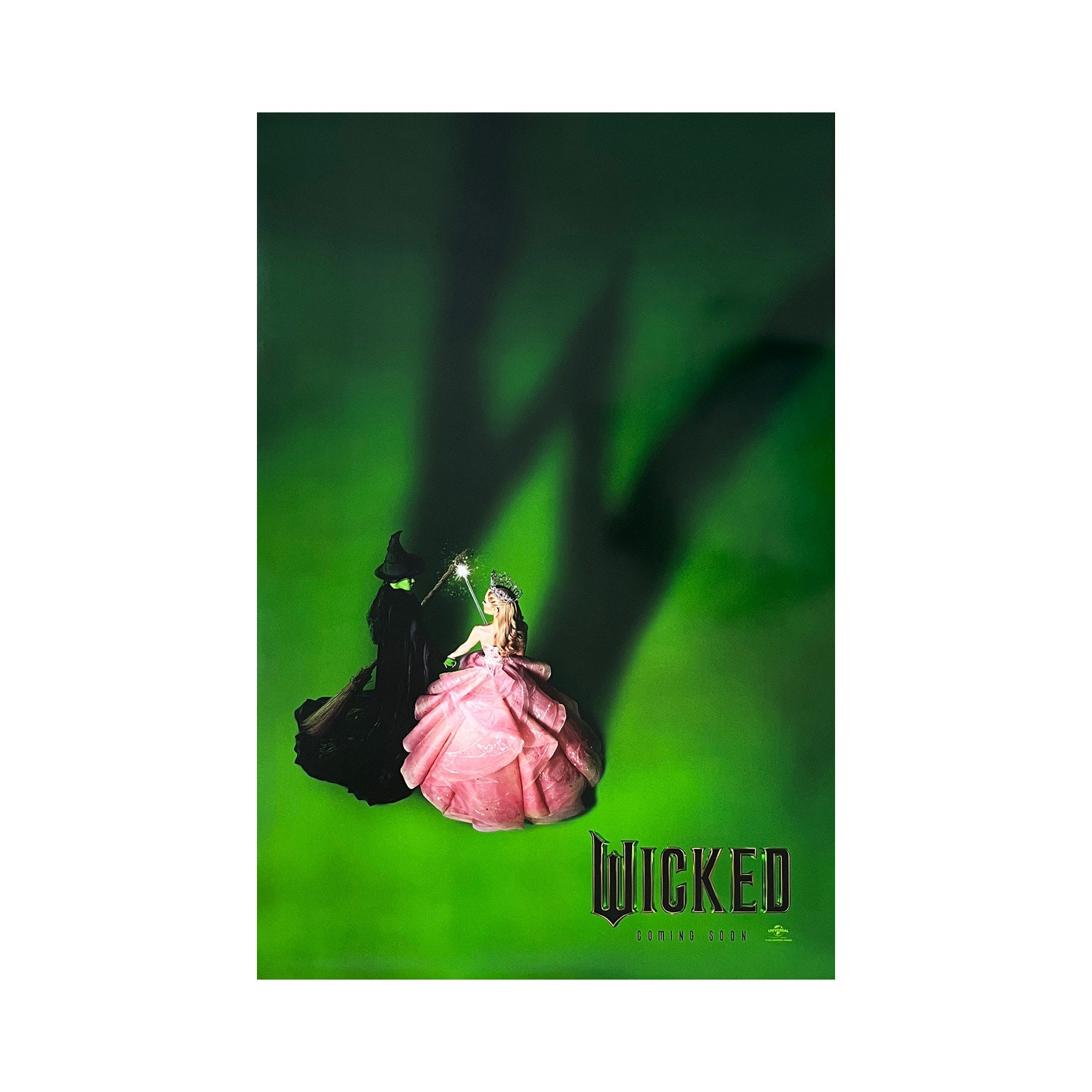 WICKED Movie Poster 2 Sided ORIGINAL INTL Advance 27x40 Ariana Grande ...