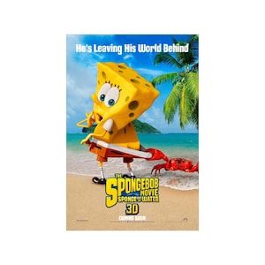 The Spongebob Movie Sponge Out of Water MOVIE POSTER 2 Sided ORIGINAL ...