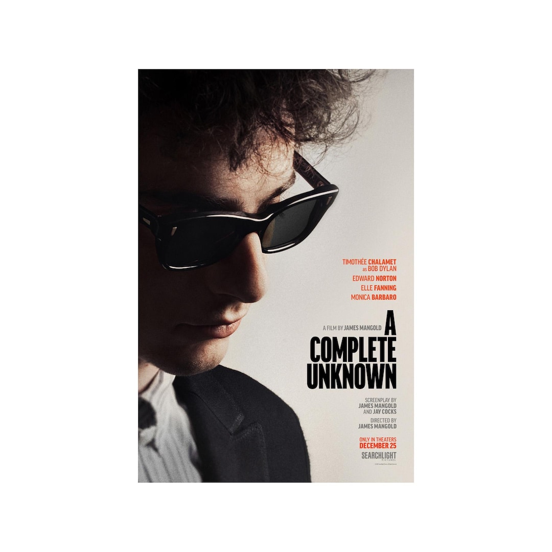 A COMPLETE UNKNOWN Movie Poster 2 Sided Original 27x40 Timothee ...