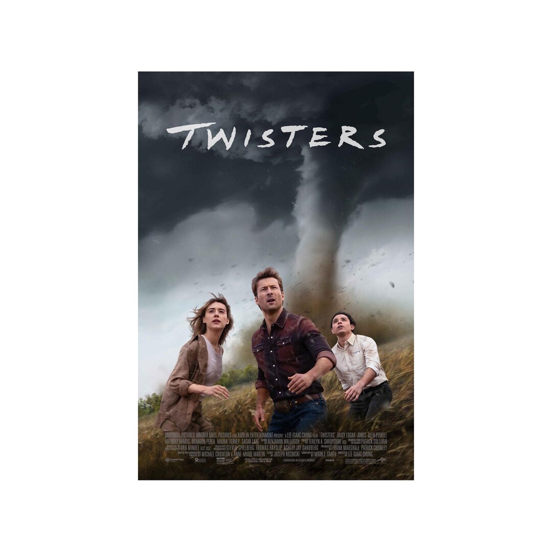 TWISTERS MOVIE POSTER 2 Sided Original Final 27x40 Glen Powell Daisy ...