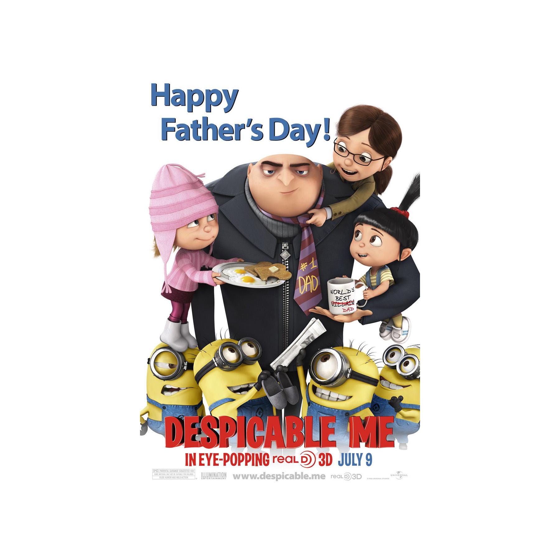 DESPICABLE ME Movie Poster 1 Sided ORIGINAL Father's Day 27x40 Steve ...