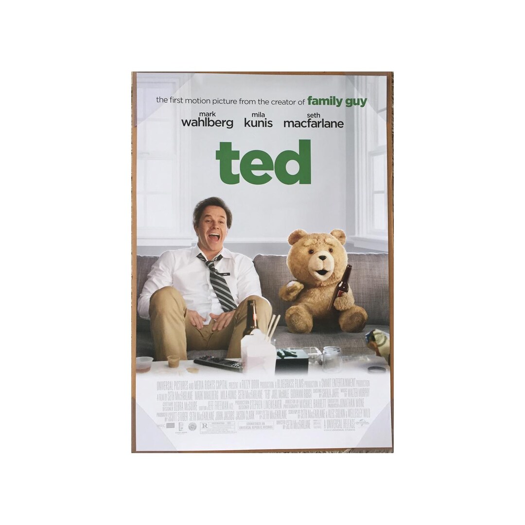 TED MOVIE POSTER 2 Sided Original Advance Version B Credits 27x40 Mark ...