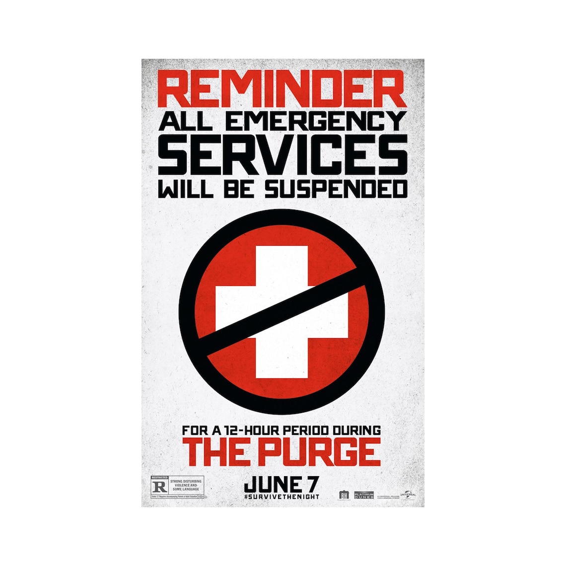 THE PURGE Movie Poster 2 Sided ORIGINAL Version B 27x40 Lena Headey ...
