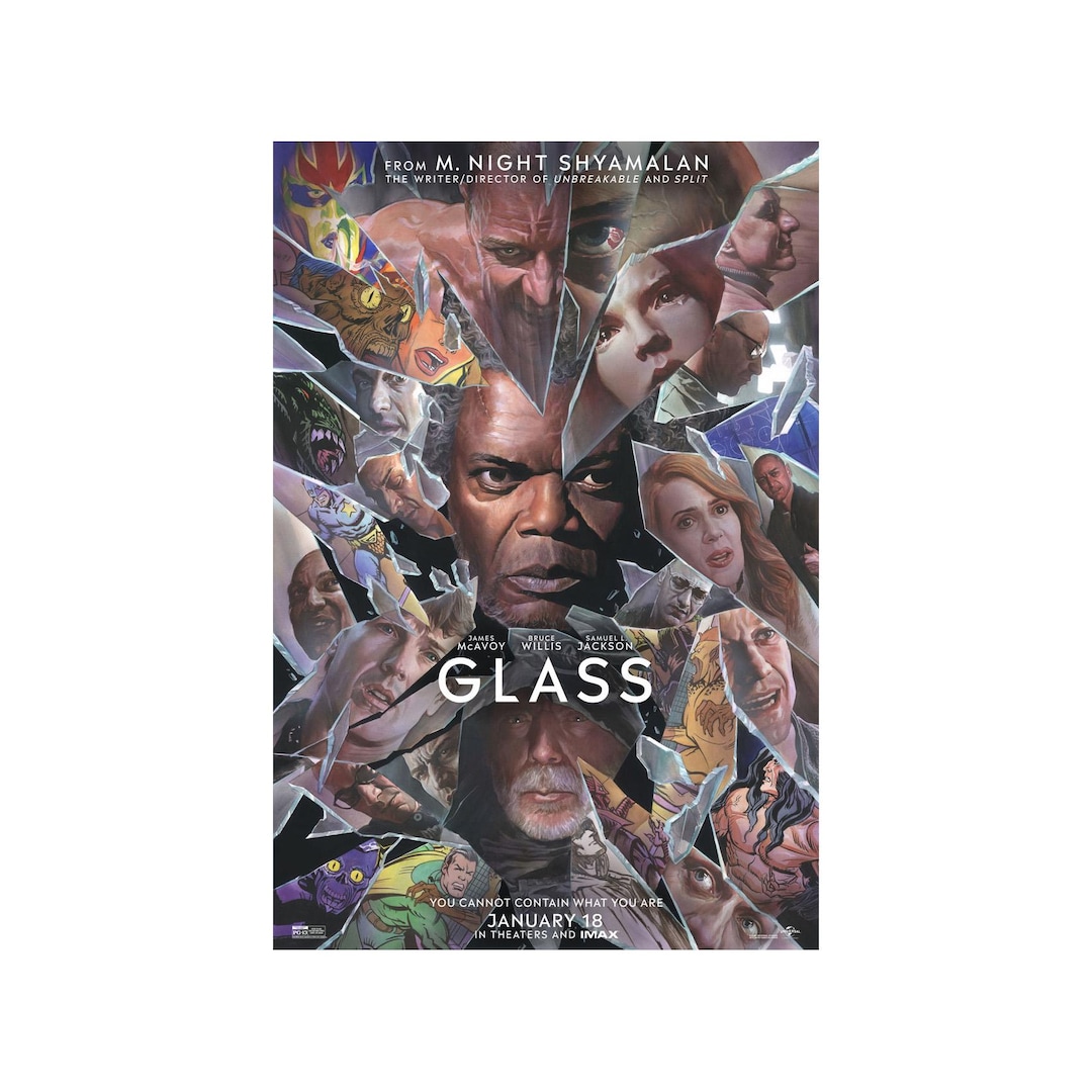 GLASS MOVIE POSTER 2 Sided Original Version B 27x40 Samuel L. Jackson M ...