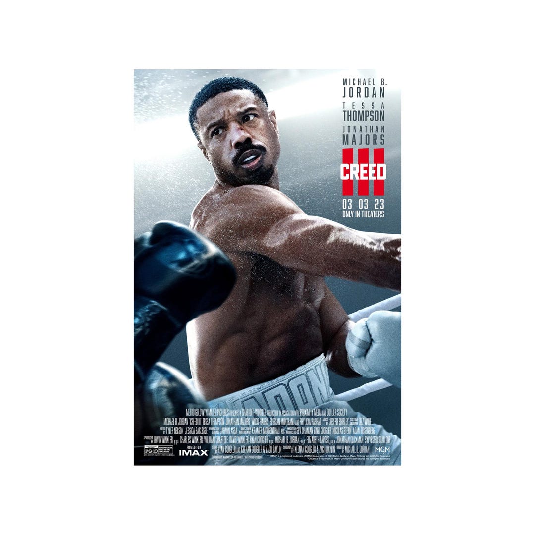 CREED III Movie Poster 2 Sided ORIGINAL Final 27x40 Michael B. Jordan ...