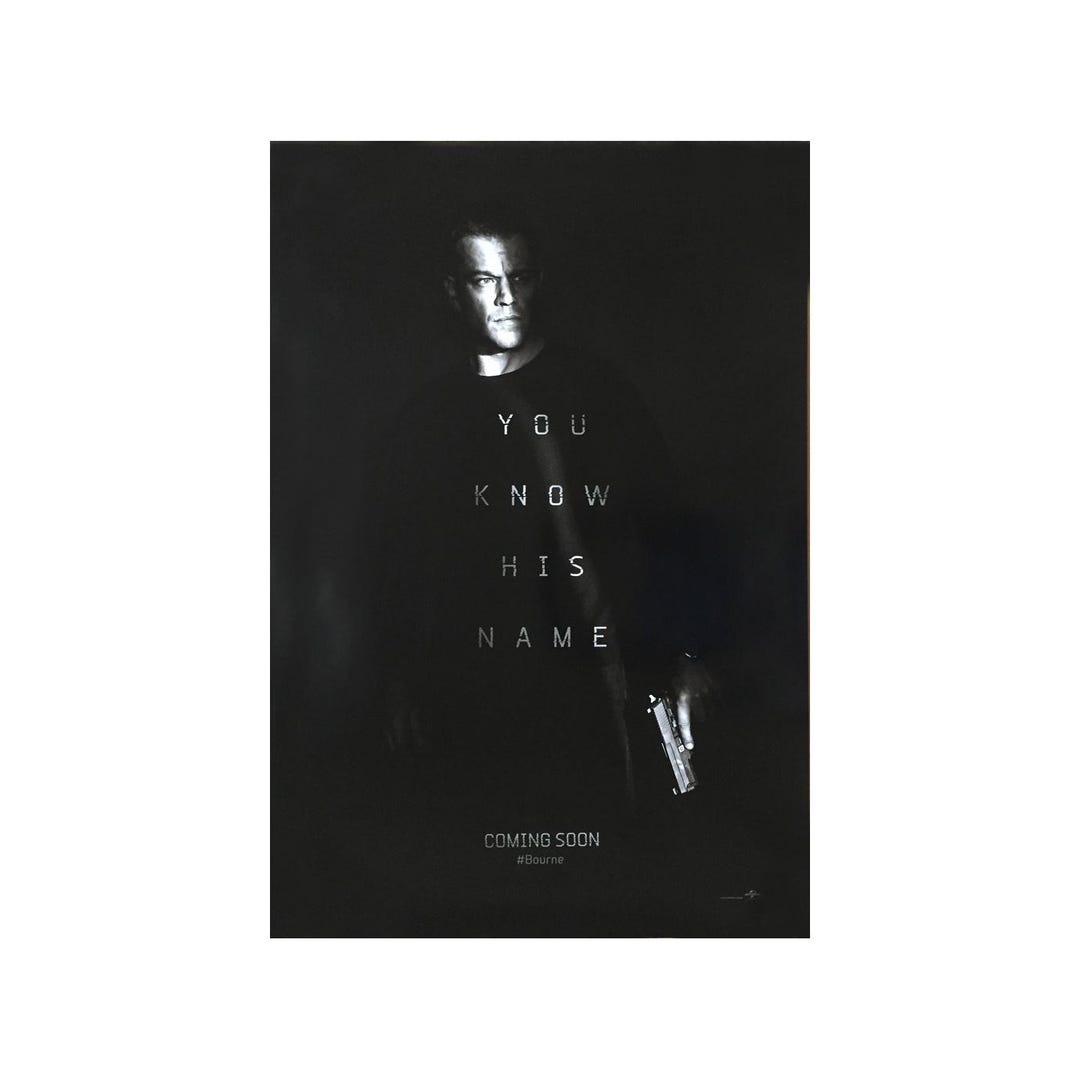 JASON BOURNE Movie Poster 2 Sided ORIGINAL Advance 27x40 Matt Damon - Etsy