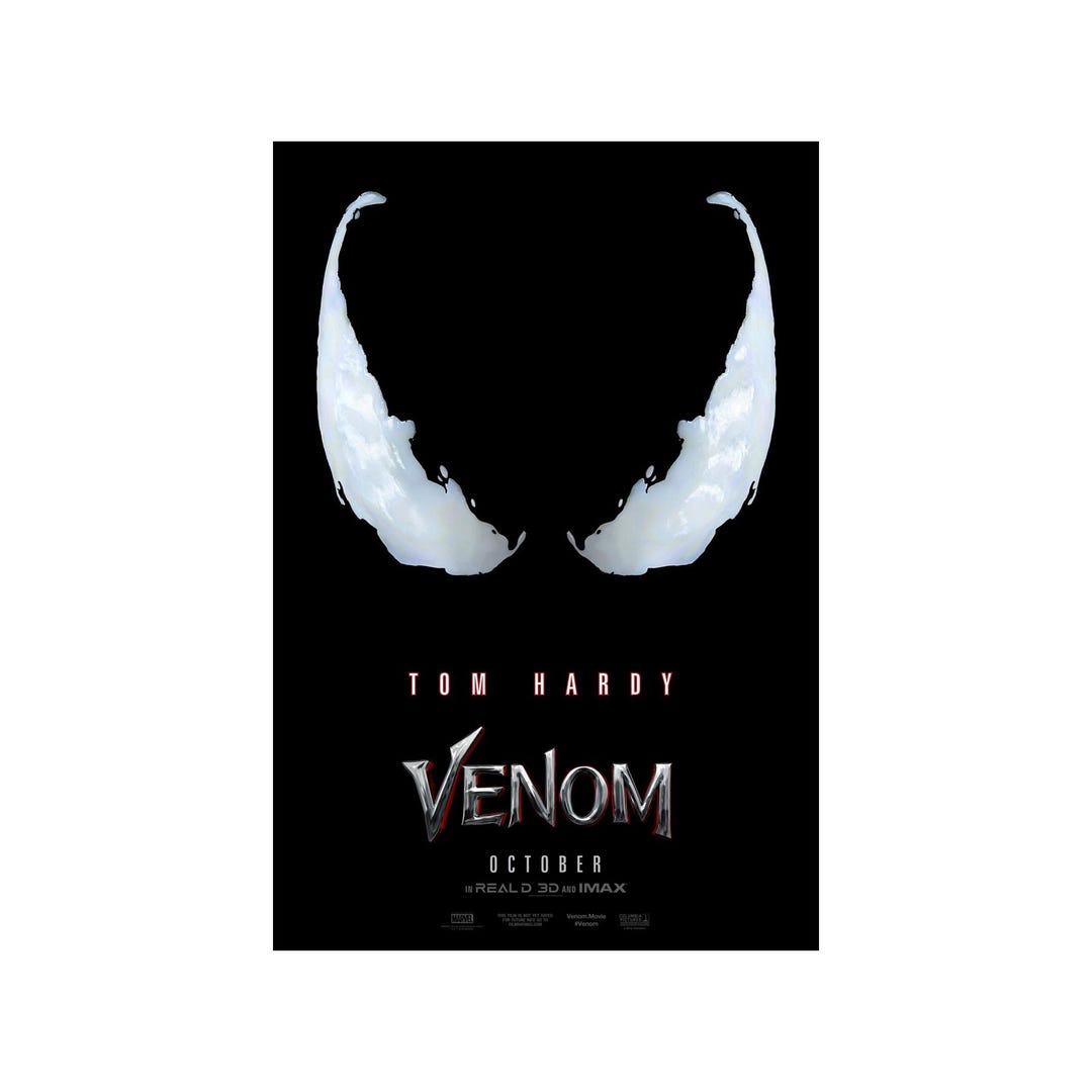 VENOM MOVIE POSTER 1 Sided Original Advance 27x40 Tom Hardy Michelle ...