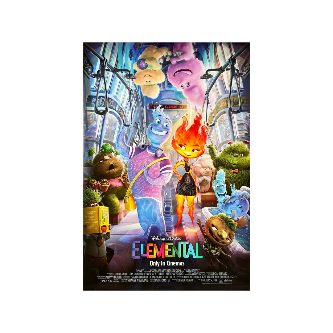 ELEMENTAL MOVIE POSTER 2 Sided Original Intl Final 27x40 - Etsy