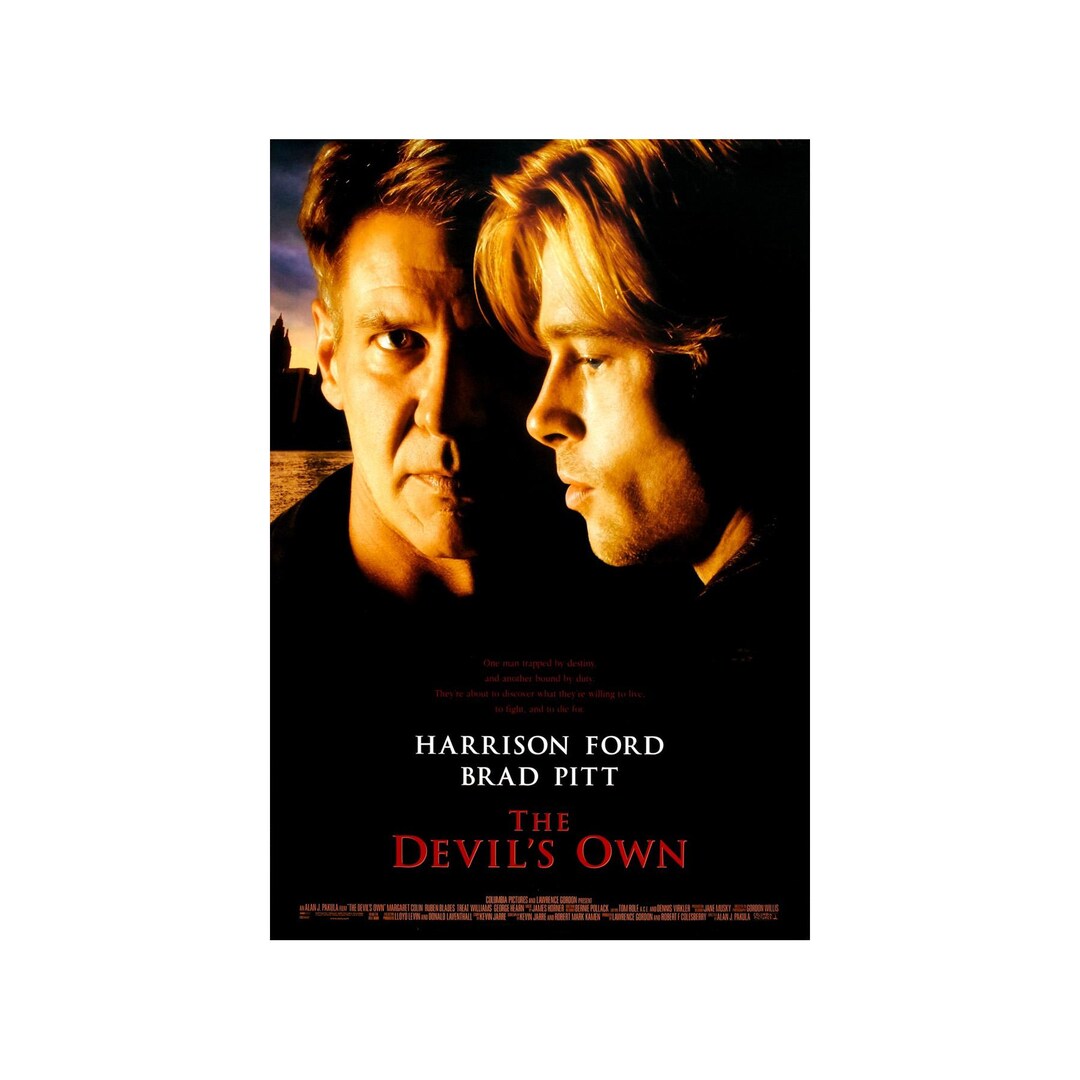 THE DEVIL'S OWN Movie Poster 2 Sided Original Rolled 27x40 Brad Pitt ...