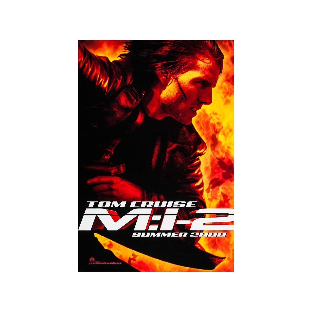 MISSION IMPOSSIBLE II Movie Poster 2 Sided Original Advance 27x40 Tom ...