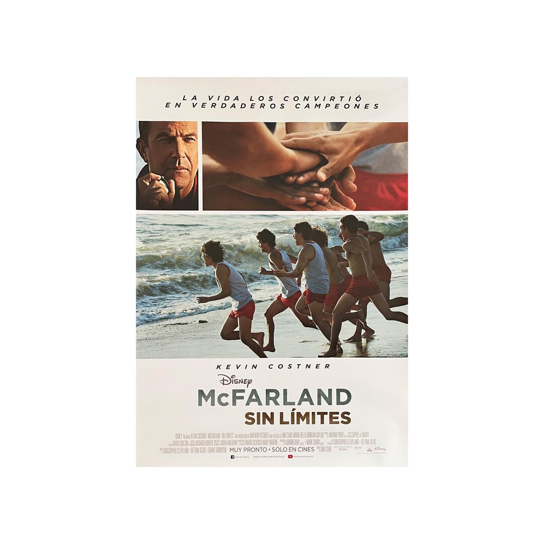 MCFARLAND USA Movie Poster 2 Sided Original SPANISH Version 28x40 Kevin ...