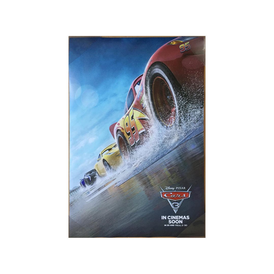 CARS 3 Movie Poster 2 Sided Rare Original Intl Version C 27x40 Owen ...